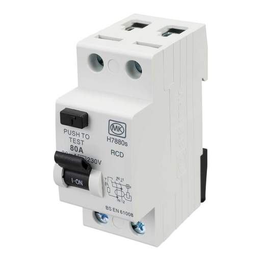 MK Sentry 80A 2 Pole 30mA Type AC RCD (H7880S) | CEF