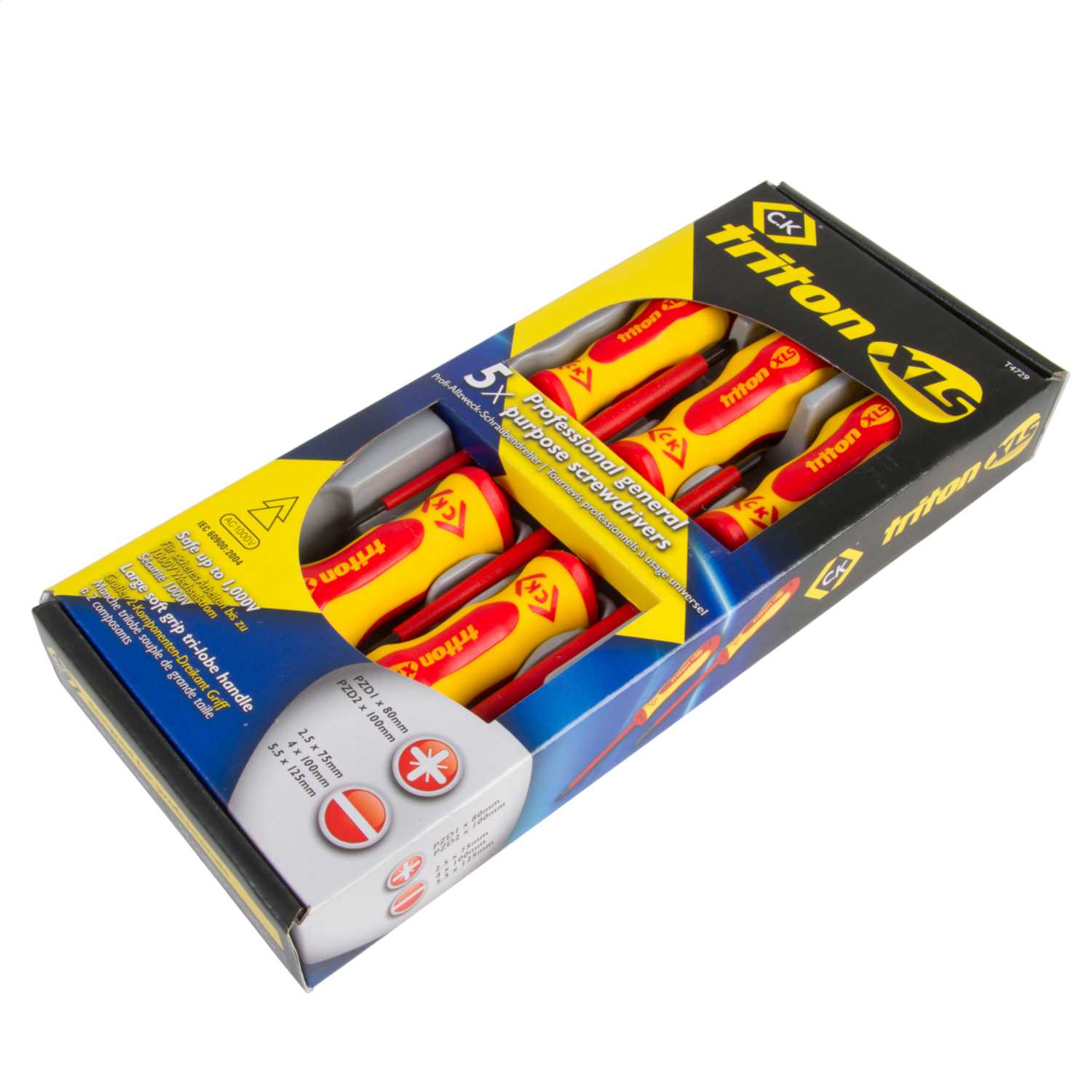 CK 5 Piece Triton XLS 1000V Insulated Screwdriver Set (T4729) | CEF