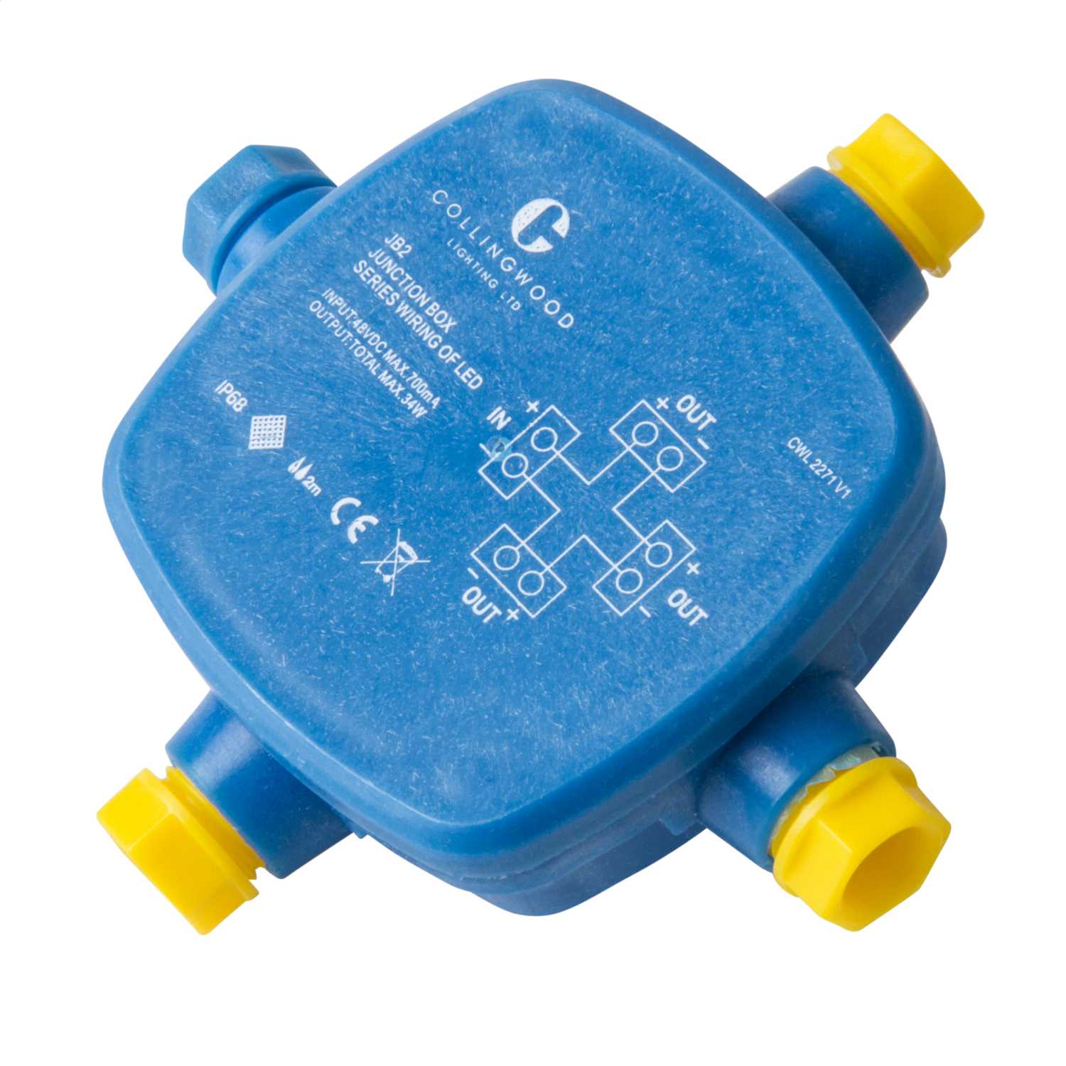 Collingwood Waterproof Junction Box Blue/Yellow (JB2) | CEF