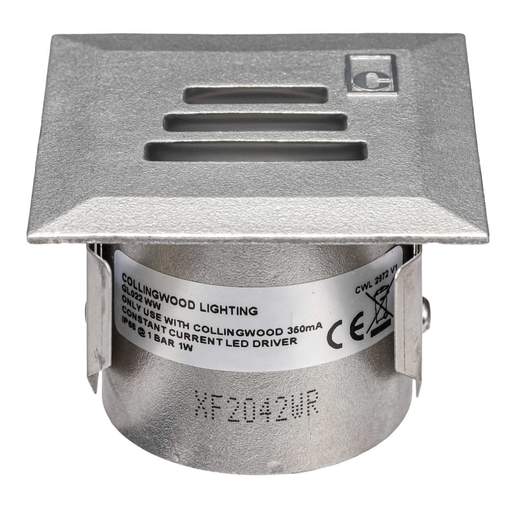 Collingwood 1W LED Square Slotted Ground Light 3000K (GL022 WW) | CEF