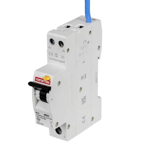 Contactum 10A Single Pole 1 Module B Curve 6kA 30mA Type A RCBO (CCPBR0610AB) | CEF