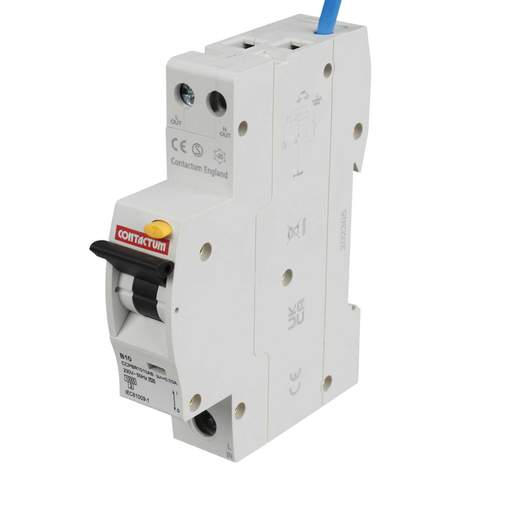 Contactum 10A Single Pole 1 Module B Curve 10kA 30mA Type A RCBO (CCPBR1010AB) | CEF