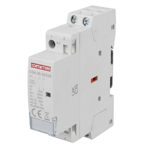 Contactum 20A 2 Pole 230V 1 Module 2 NO Contactor (COA20-20/230) | CEF