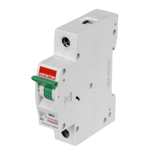Contactum 6A Single Pole 6kA B Curve MCB (CPB0606B) | CEF
