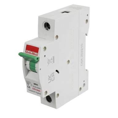 Contactum 6A Single Pole 10kA C Curve MCB (CPB1006C) | CEF
