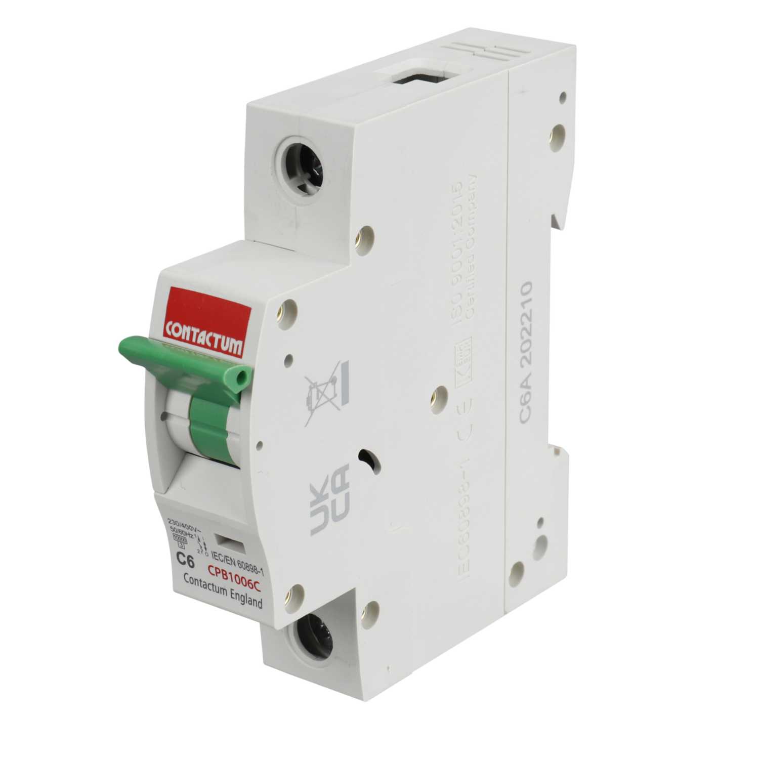 Contactum 6A Single Pole 10kA C Curve MCB (CPB1006C) | CEF