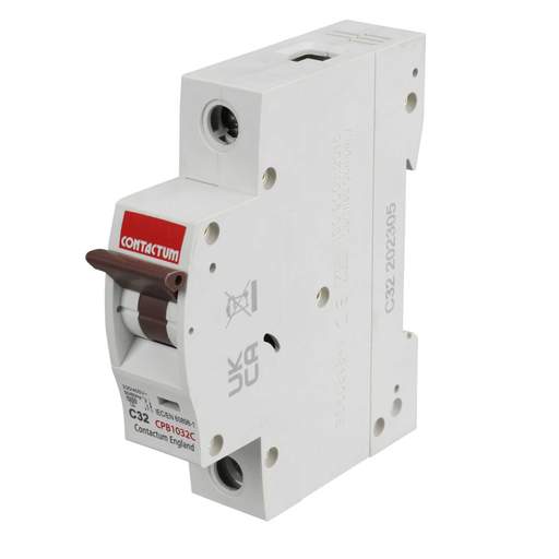 Contactum 32A Single Pole 10kA C Curve MCB (CPB1032C) | CEF