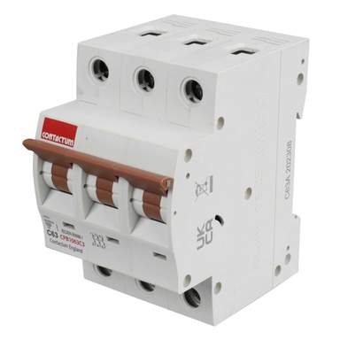 Contactum 63A Triple Pole 10kA C Curve MCB (CPB1063C3) | CEF