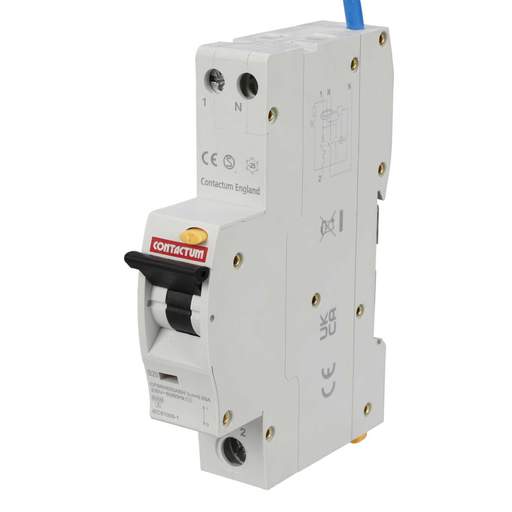 Contactum 20A 1P+N 1 Module Bidirectional B Curve 6kA 30mA Type A RCBO ...