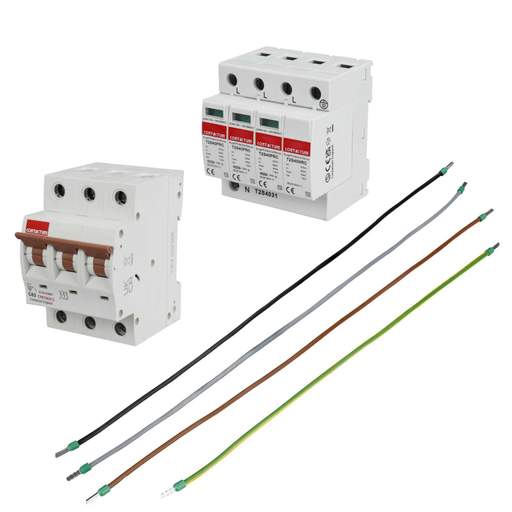 Contactum 40kA 4 Module 3 Pole and Neutral Type 2 Surge Protector Kit ...