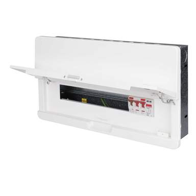 Contactum 14 Way 100A Isolator Incomer Flush Metal Clad Consumer Unit ...