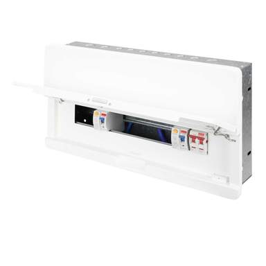 Contactum 14 Way Dual 80A Type A RCD Flush Metal Clad Consumer Unit ...