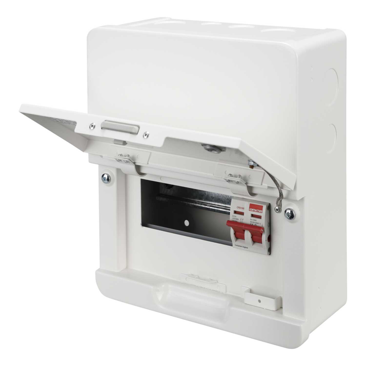 Contactum 6 Way 100A Isolator Incomer Metal Clad Consumer Unit ...