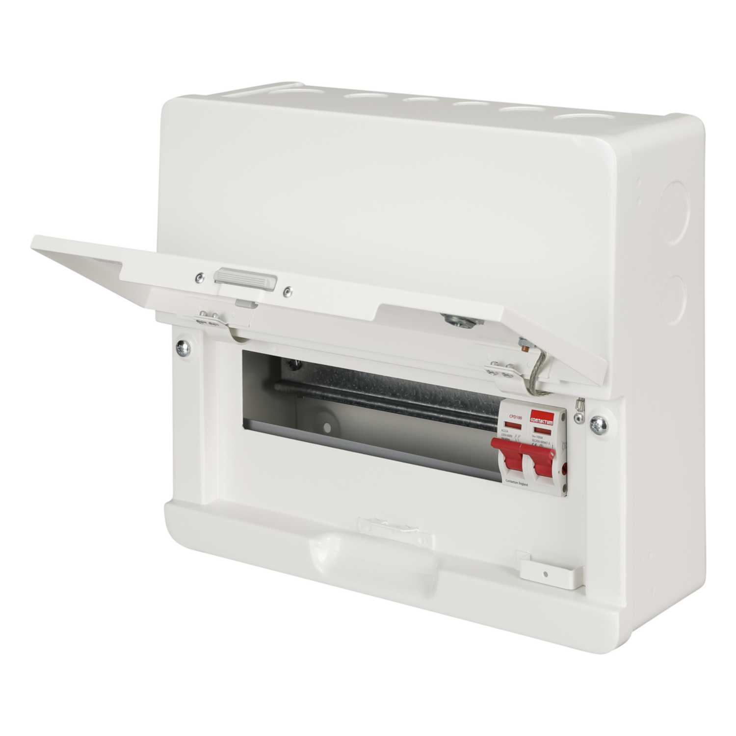 Contactum 10 Way 100A Isolator Incomer Metal Clad Consumer Unit ...