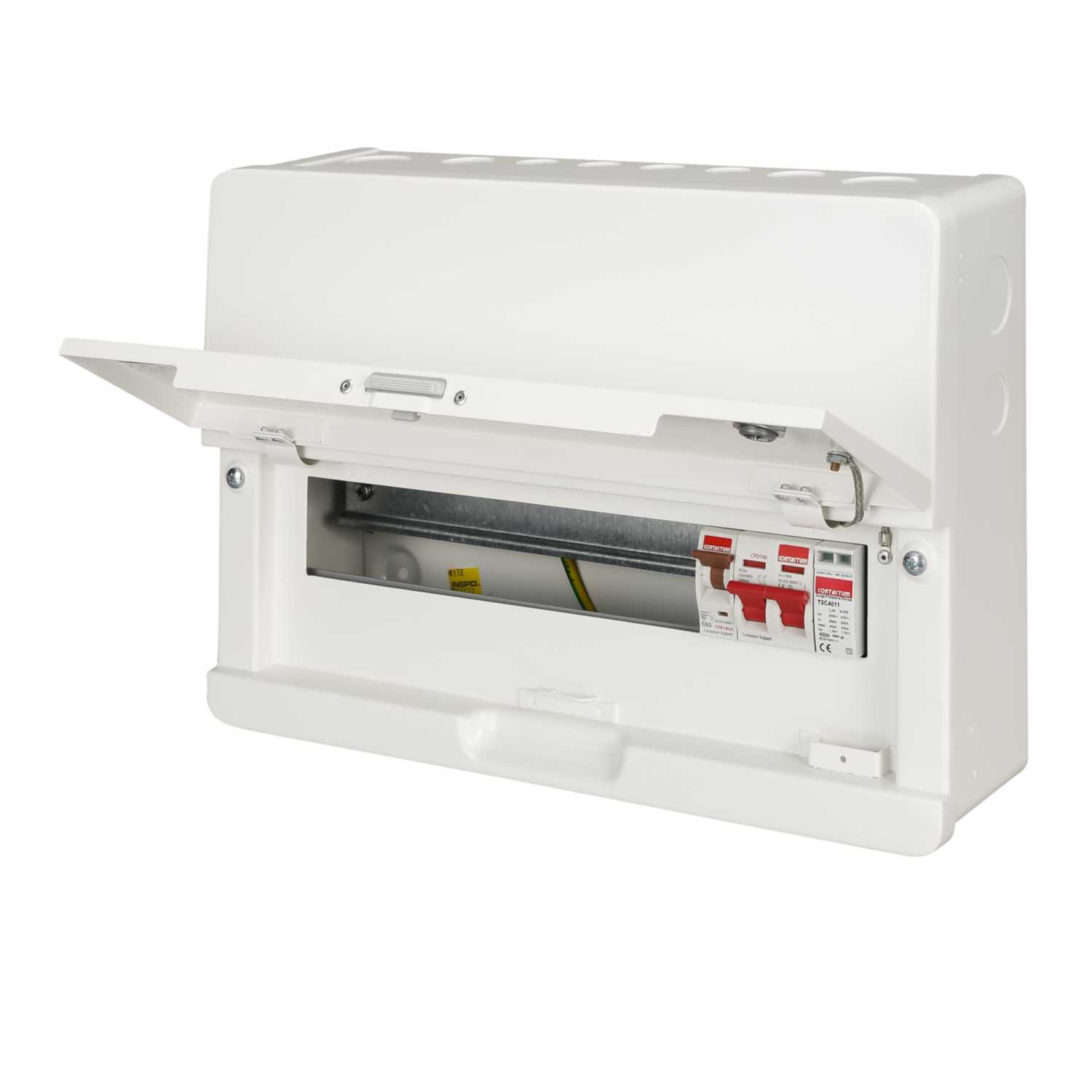 Contactum 12 Way 100A Isolator Incomer Metal Clad Consumer Unit with ...