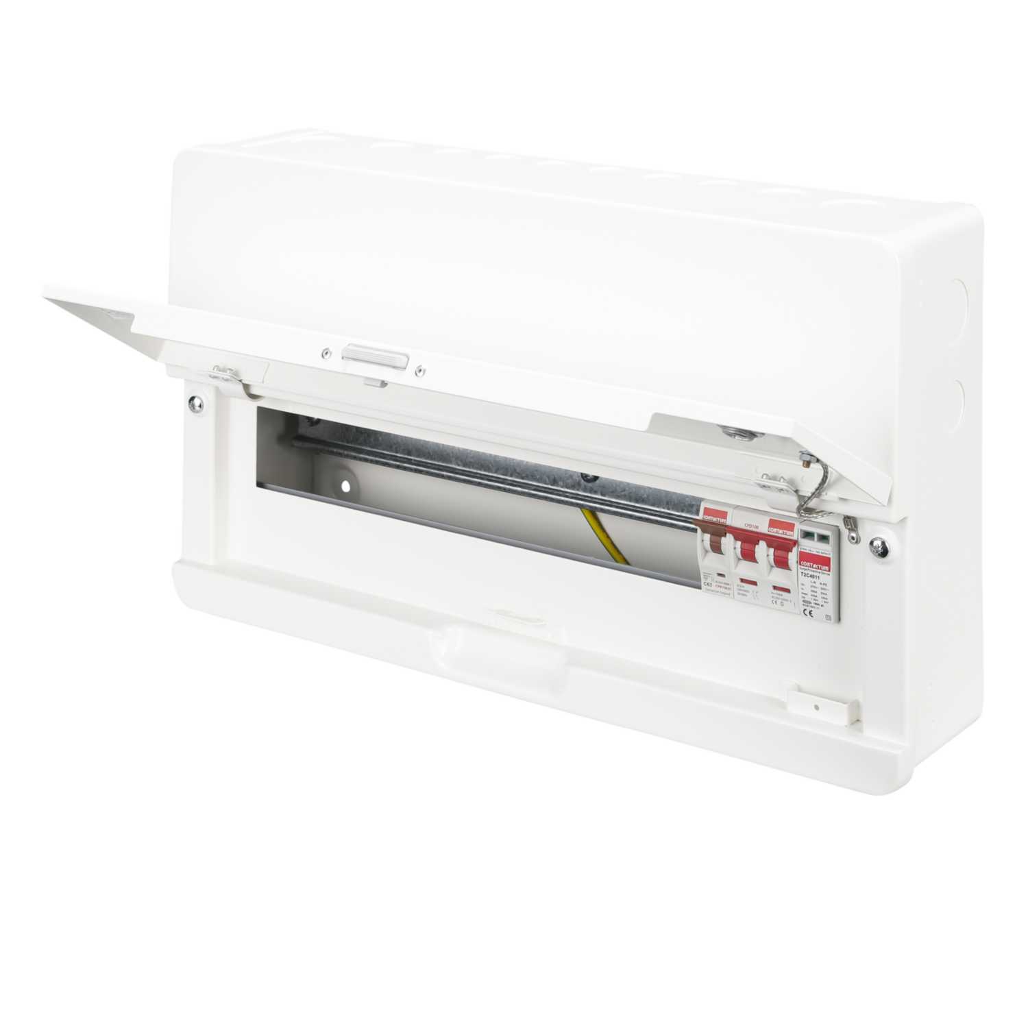 Contactum 16 Way 100A Isolator Incomer Metal Clad Consumer Unit with ...