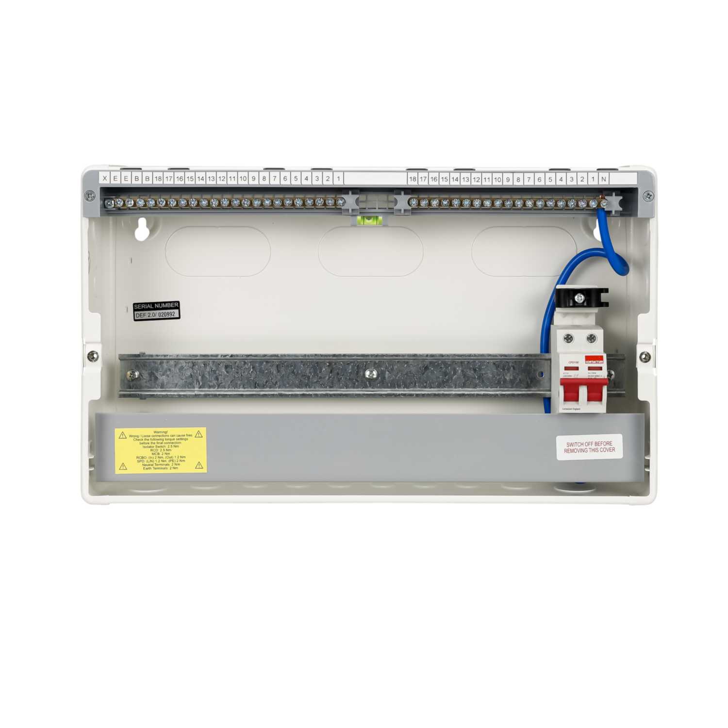 Contactum 18 Way 100A Isolator Incomer Metal Clad Consumer Unit ...