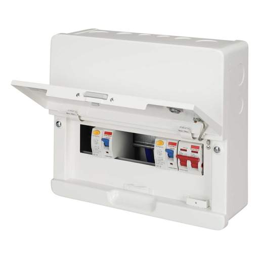 Contactum 6 Way Dual 100A Type A RCD High Integrity Metal Clad Consumer Unit (SDDS06111AMS) | CEF