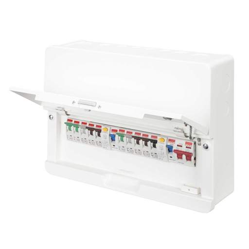Contactum 10 Way Dual 100A Type A RCD High Integ Metal Clad Consumer ...