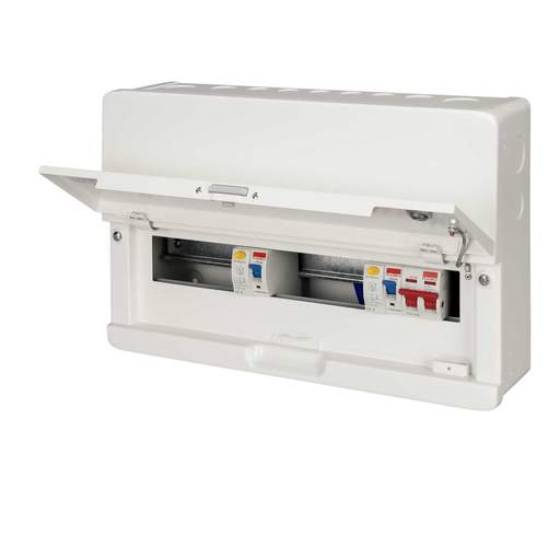 Contactum 12 Way Dual 100A Type A RCD High Integrity Metal Clad Consumer Unit (SDDS12111AMS) | CEF