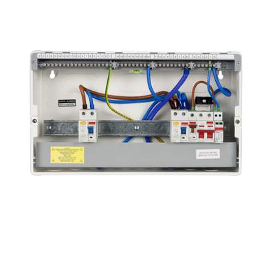 Contactum 12 Way Dual 100A RCD High Integrity Metal Clad Consumer Unit with Type 2 SPD ...