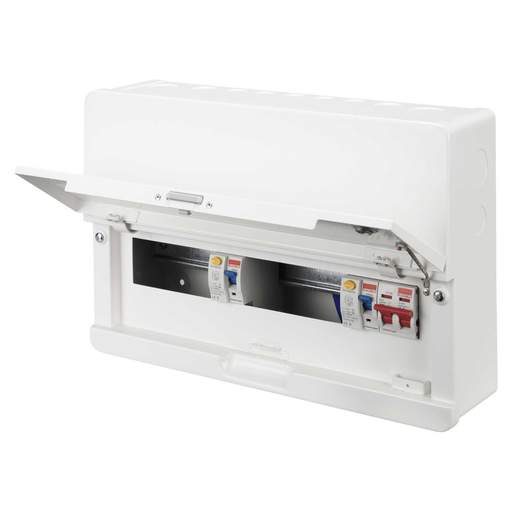Contactum 12 Way Dual 63A Type A RCD High Integrity Metal Clad Consumer ...