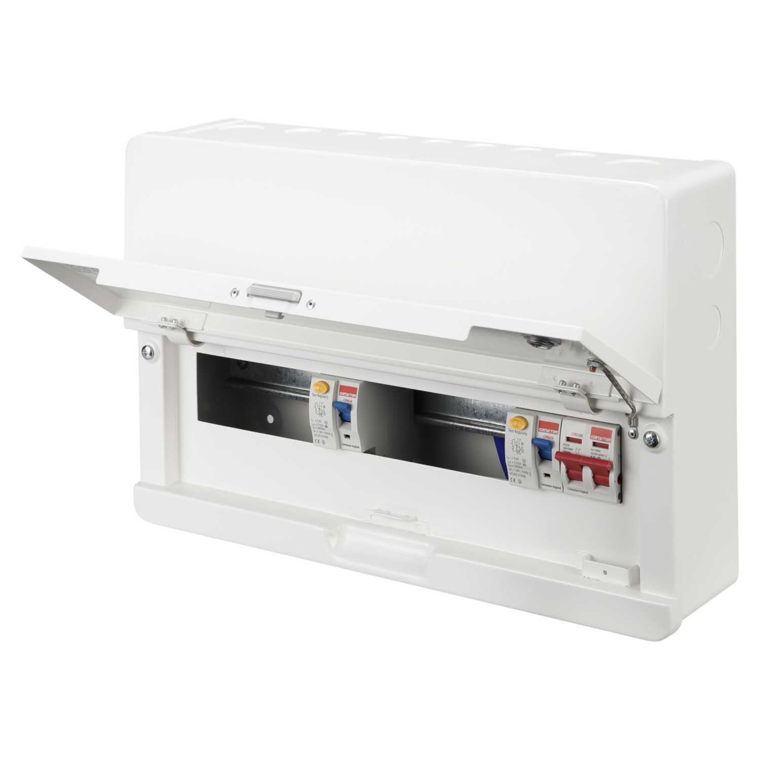 Contactum 12 Way Dual 63A Type A RCD High Integrity Metal Clad Consumer Unit (SDDS12166AMS) | CEF