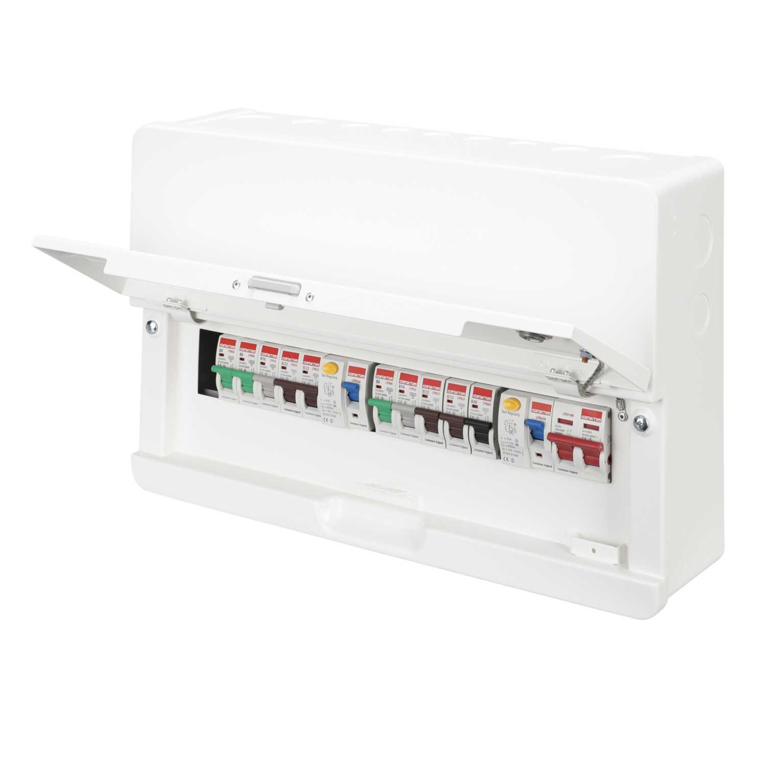 Contactum 12 Way Dual 63A Type A RCD High Integ Metal Clad Consumer ...