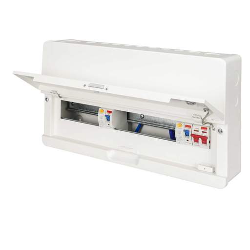 Contactum 16 Way Dual 100A Type A RCD High Integrity Metal Clad Consumer Unit (SDDS16111AMS) | CEF