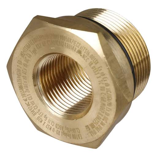 Crouse-Hinds M32 Male x M20 Female EXD / EXE Brass Reducer (Sold in 1's ...