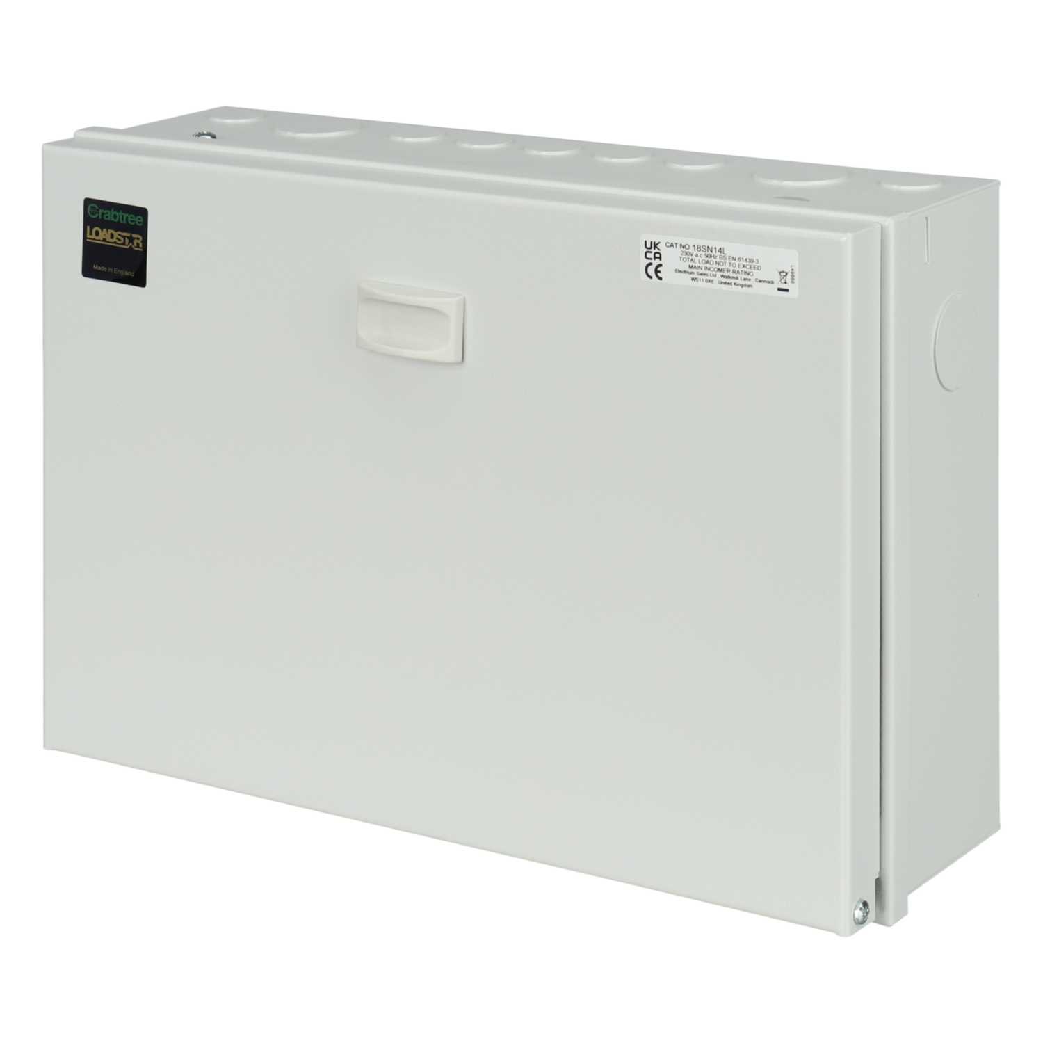 Crabtree Loadstar 14 Way 100A SP+N Type A Metalclad Distribution Board ...