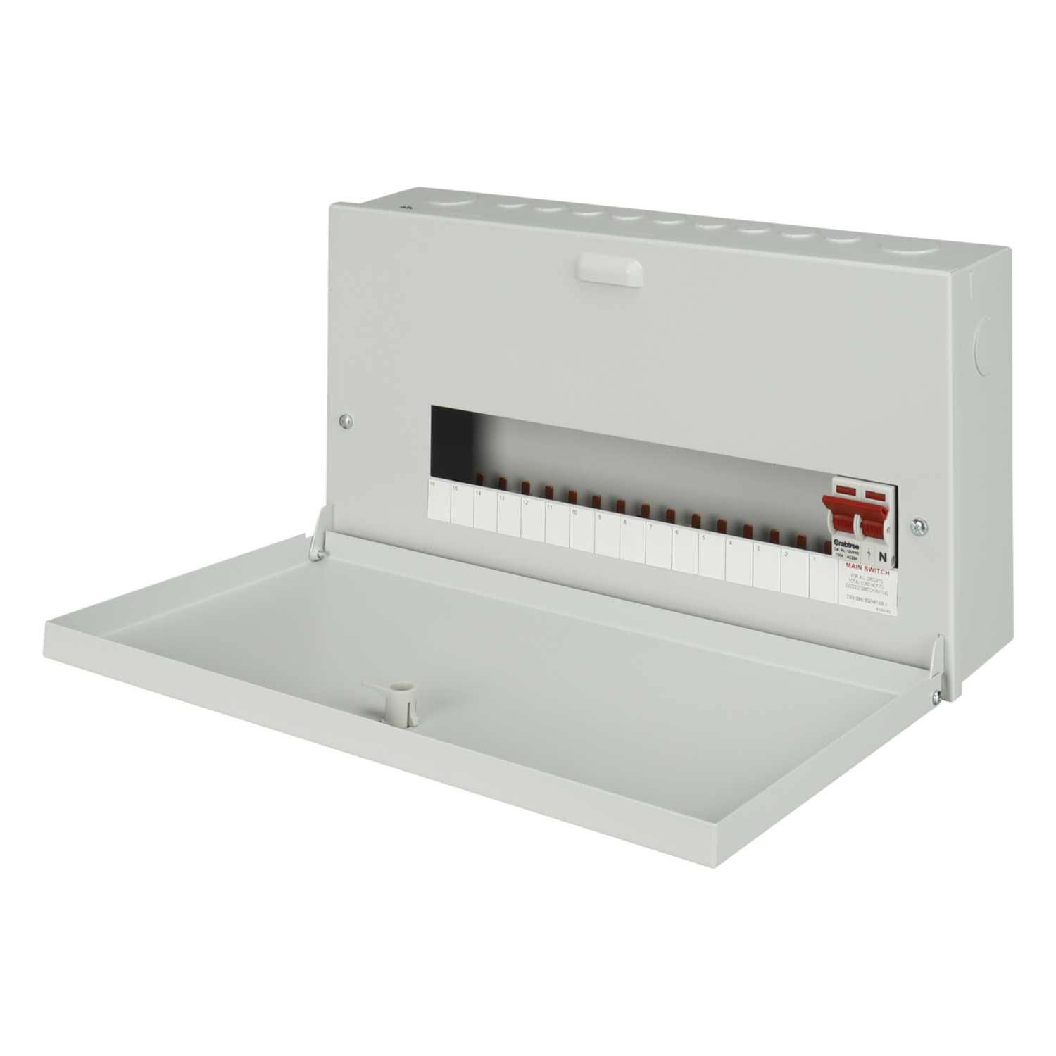 Crabtree Loadstar 16 Way 100A SP+N Type A Metalclad Distribution Board ...
