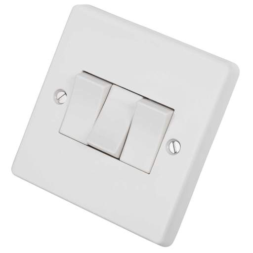 Crabtree 10A 3 Gang 2 Way Light Switch White (4173) | CEF