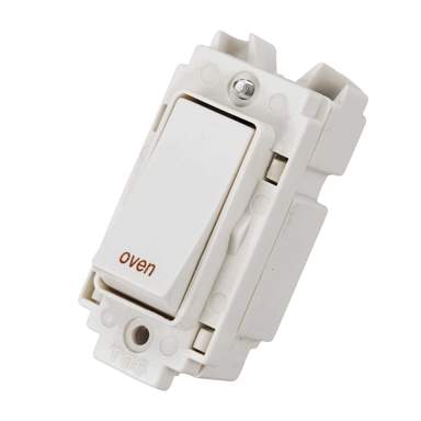 Crabtree 20A Double Pole Grid Switch marked Oven (4460/OV) | CEF