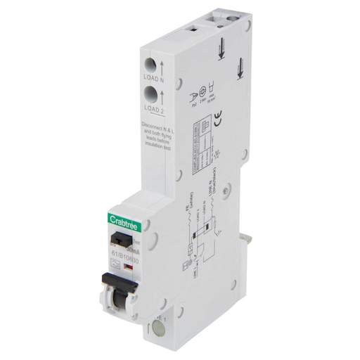 Crabtree Starbreaker 6A Single Pole 1 Module B Curve 6kA 30mA Type A RCBO (61/B10630) | CEF