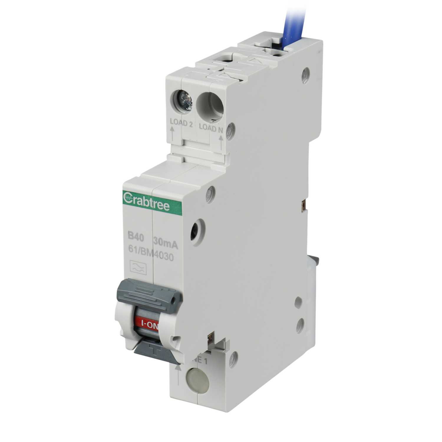 Crabtree Starbreaker 40A Single Pole 1 Module B Curve 6kA 30mA Compact Type A RCBO (61/BM4030) | CEF
