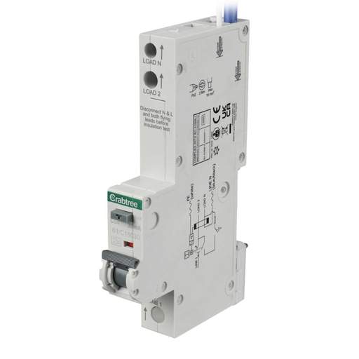 Crabtree Starbreaker 50A 1P+N 1 Module C Curve 6kA 30mA Type A RCBO (61/C15030) | CEF
