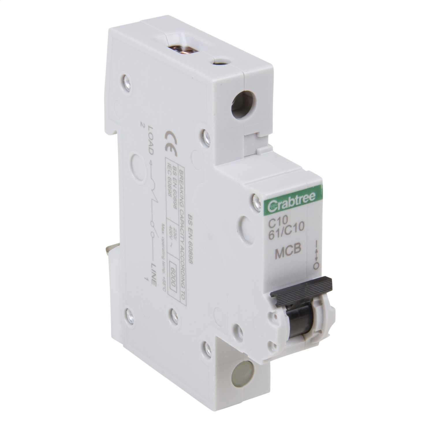 Crabtree Starbreaker 10A Single Pole 6kA C Curve MCB (61/C10) | CEF