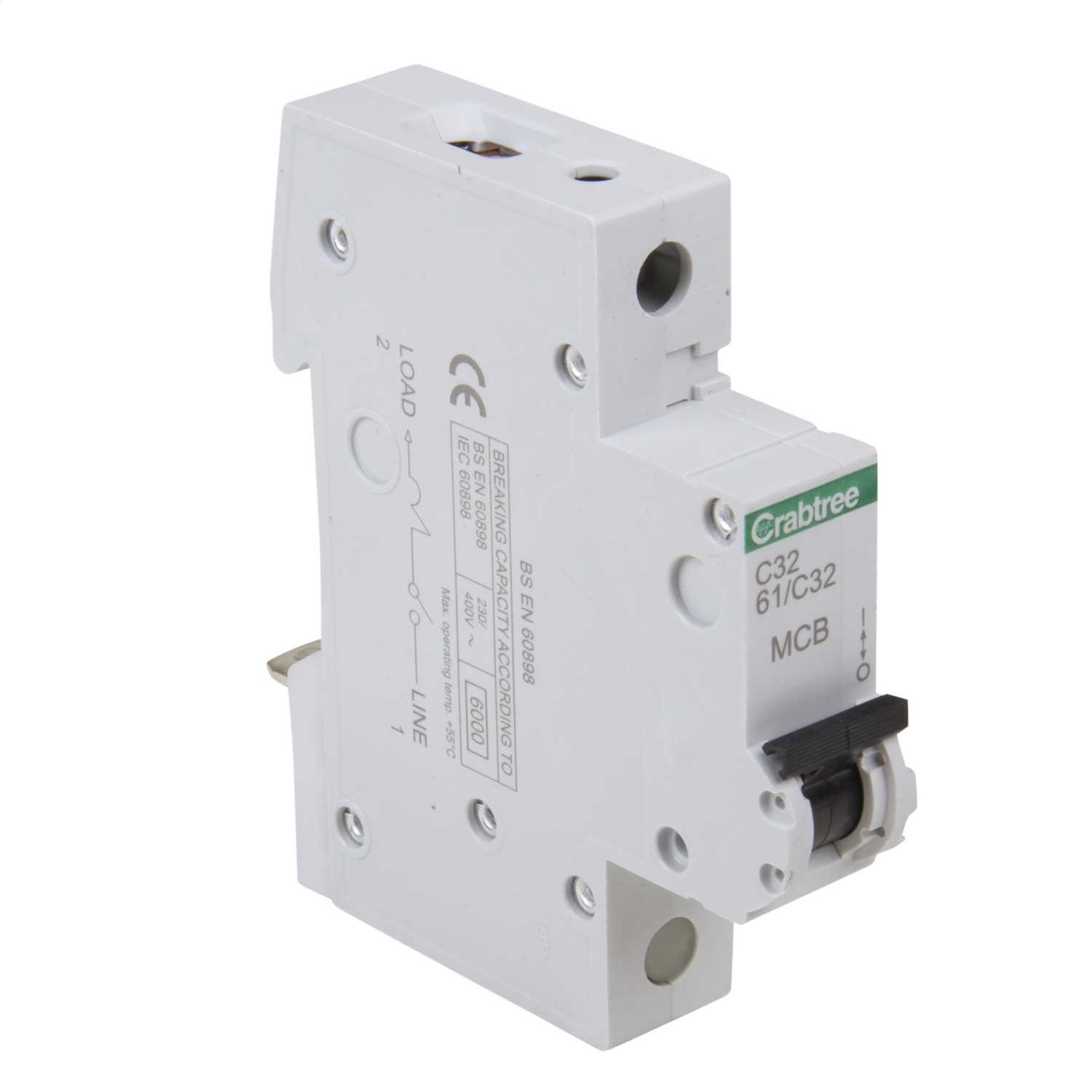 Crabtree Starbreaker 32A Single Pole 6kA C Curve MCB (61/C32) | CEF