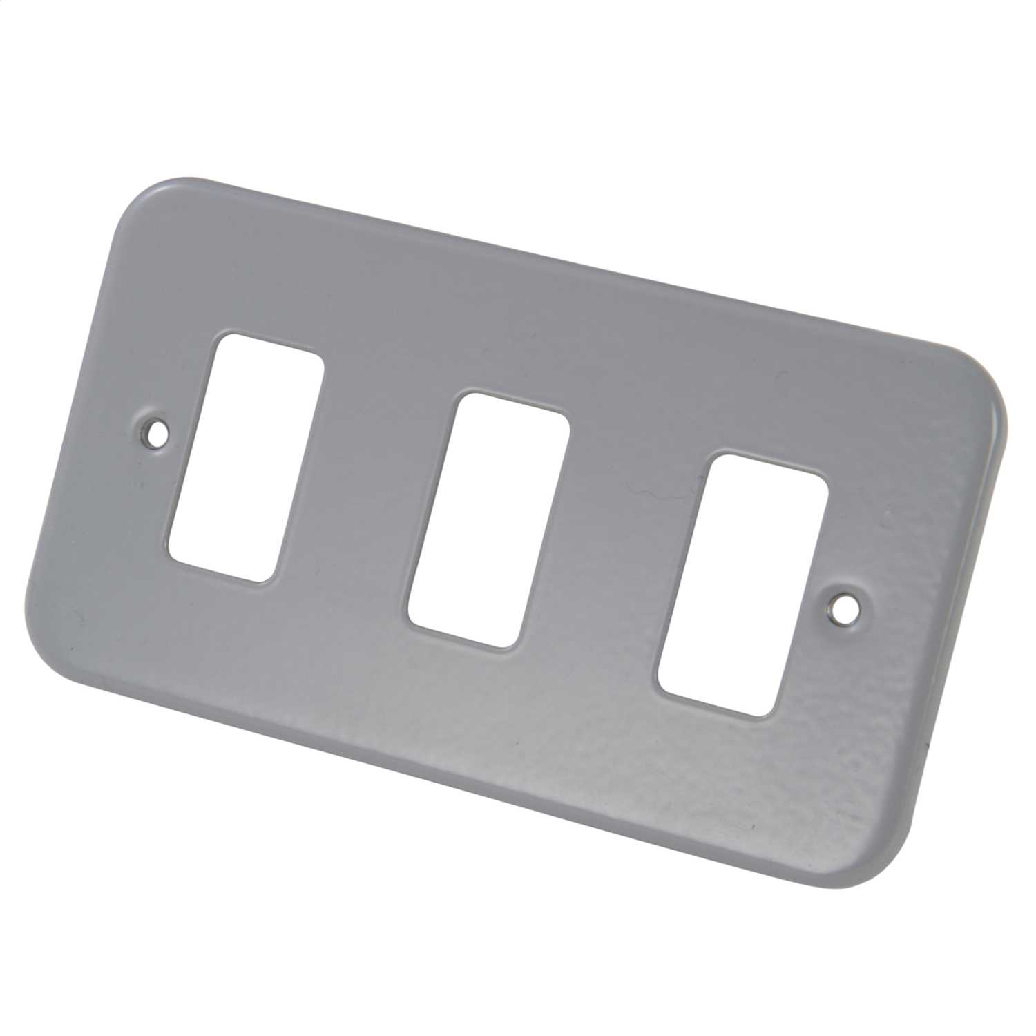 Crabtree 3 Gang Grid Front Plate Metalclad (6583/BG) | CEF