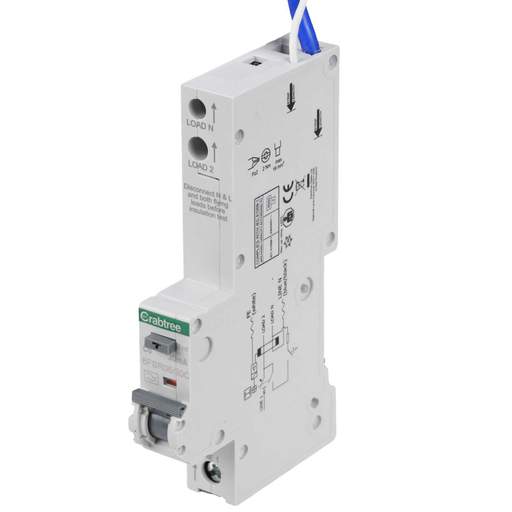 Crabtree Loadstar 6A 1P+N 1 Module C Curve 6kA 30mA Type A RCBO (6FSR06/30C) | CEF