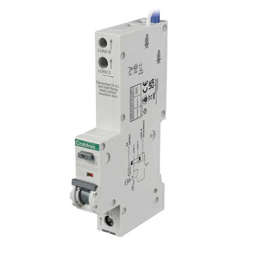Crabtree Loadstar 50A 1P+N 1 Module C Curve 6kA 30mA Type A RCBO (6FSR50/30C) | CEF