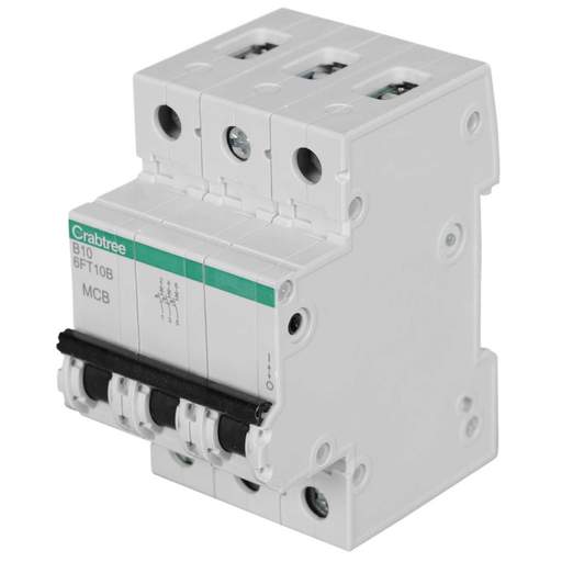 Crabtree Loadstar 10A Triple Pole 6kA B Curve MCB (6FT10B) | CEF