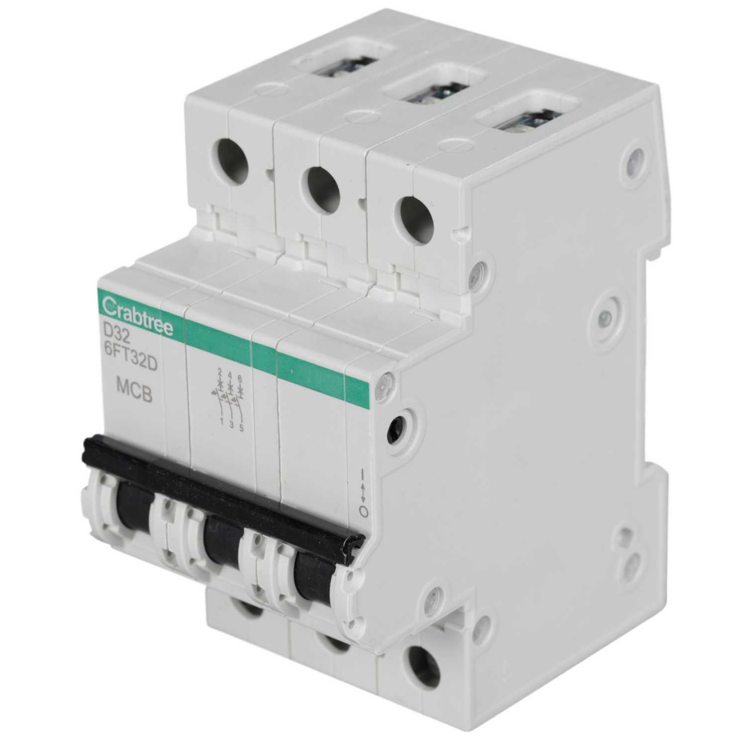 Crabtree Loadstar 32A Triple Pole 6kA D Curve MCB (6FT32D) | CEF