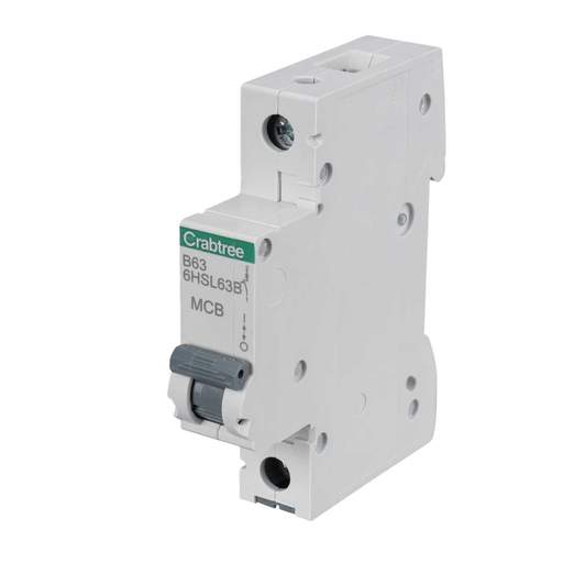 Crabtree 63A Single Pole 10kA B Curve MCB (6HSL63B) | CEF