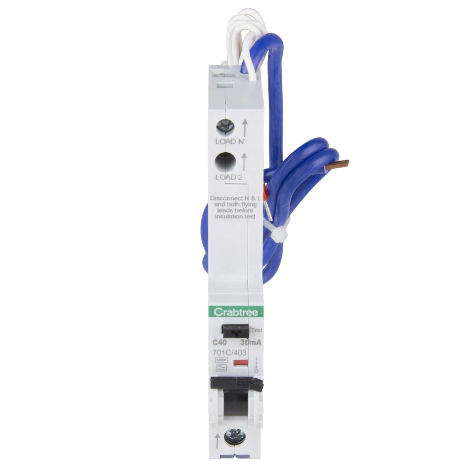 Crabtree Polestar 40A Single Pole 1 Module C Curve 16kA 30mA Type A RCBO (701C/403) | CEF