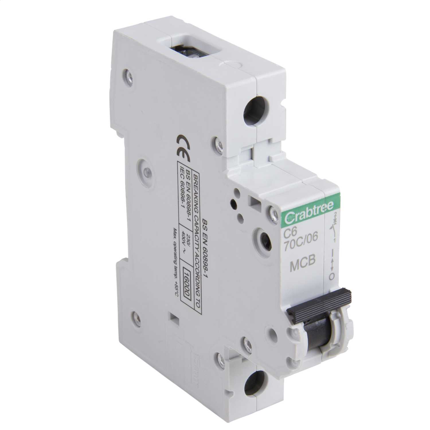 Crabtree Polestar 6A Single Pole 16kA C Curve MCB (70C/06) | CEF