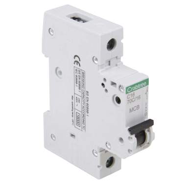 Crabtree Polestar 16A Single Pole 16kA C Curve MCB (70C/16) | CEF