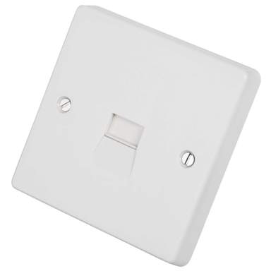 Crabtree 1 Gang Secondary Telephone Socket White (7284) | CEF