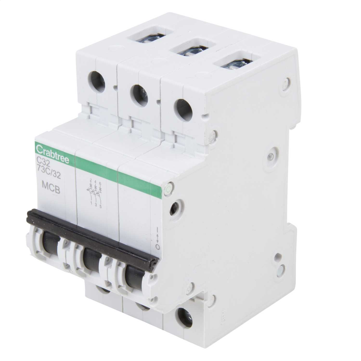 Crabtree Polestar Compact 32A Triple Pole 16kA C Curve MCB (73C/32) | CEF